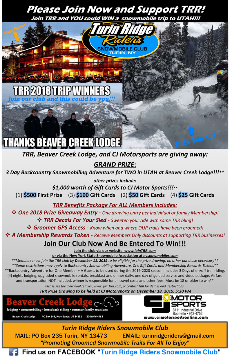 Turin Ridge Riders Snowmobile Club ...Join